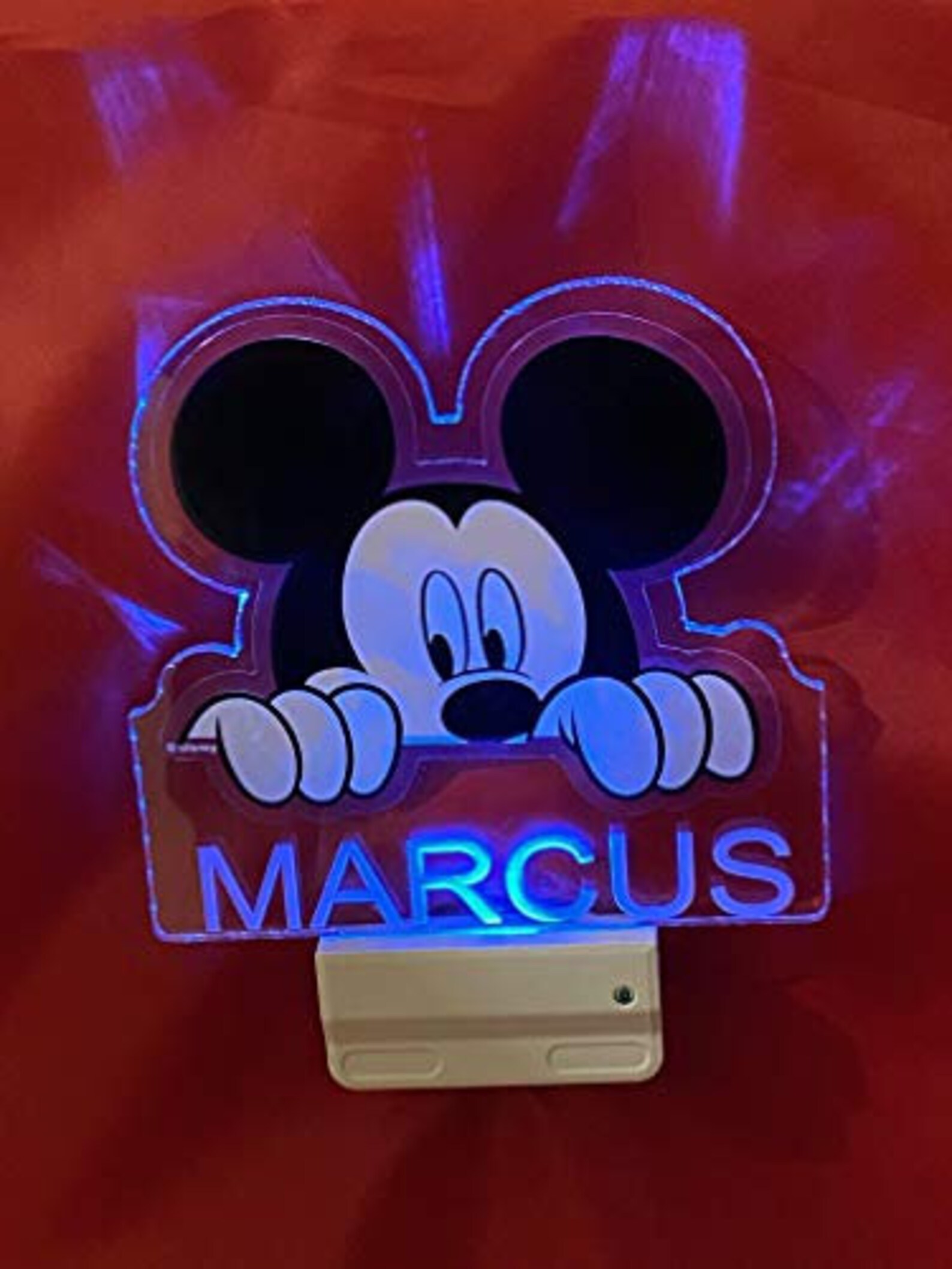 Mickey Mouse Night Light Multi Color Personalized LED Wall - Etsy