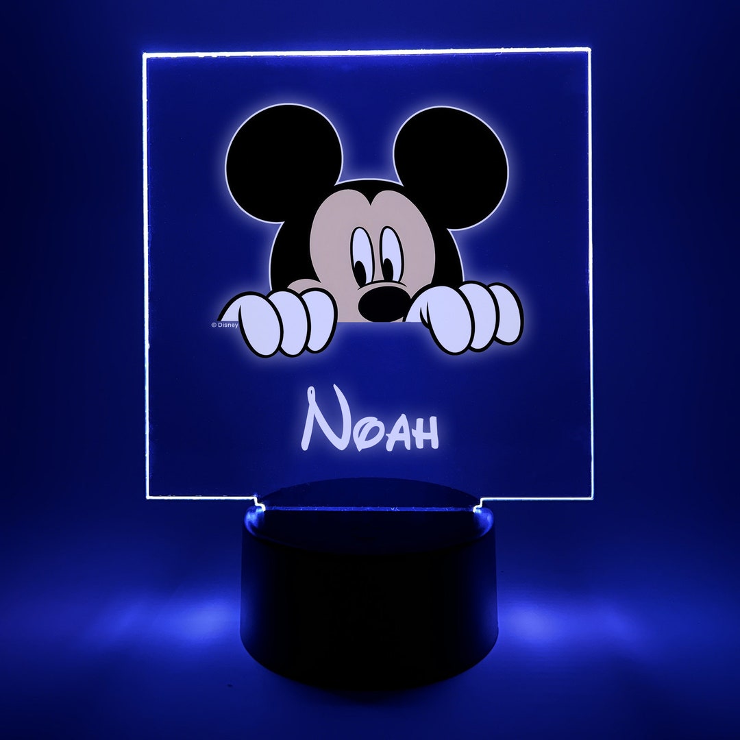 Mickey Mouse Night Light up Table Desk Lamp LED Personalized Free ...