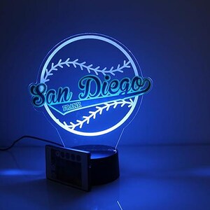 San Diego American Baseball Sports Fan Sports Themed Ball Lamp Night ...