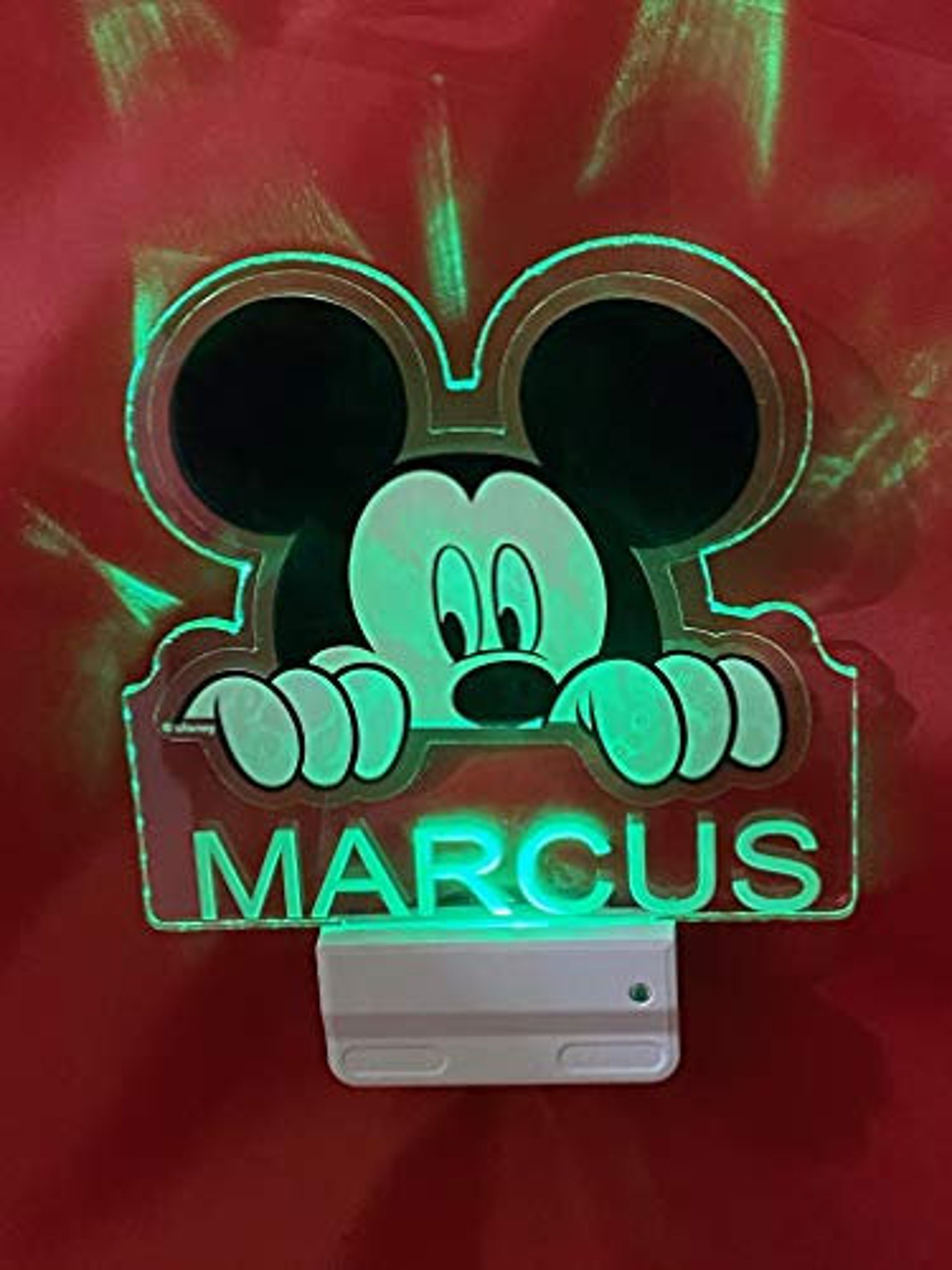 Mickey Mouse Night Light Multi Color Personalized LED Wall - Etsy