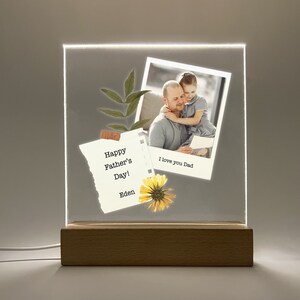 Personalized Custom Photo Picture LED Wood Stand Light Lamp Happy ...