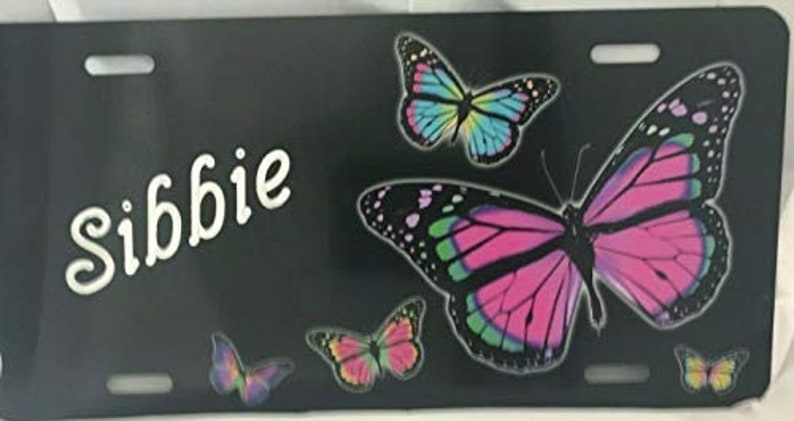 Butterfly Personalized Custom License Vanity Plate Free Engraved Auto ...