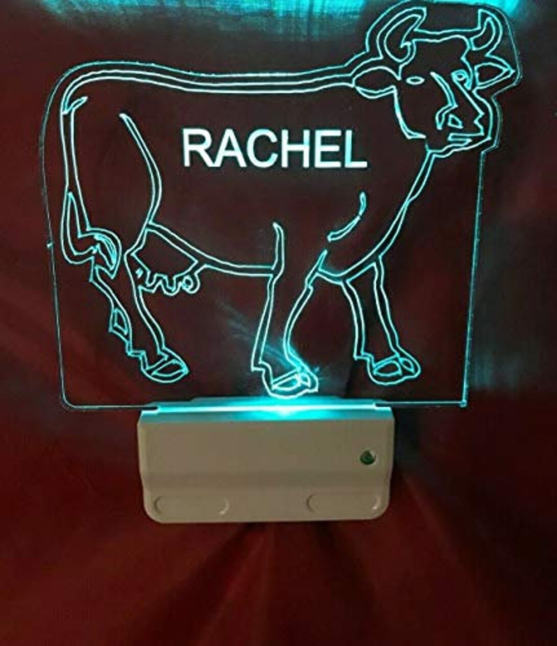 Cow Cattle Farm Night Light Multi Color Personalized LED Wall - Etsy