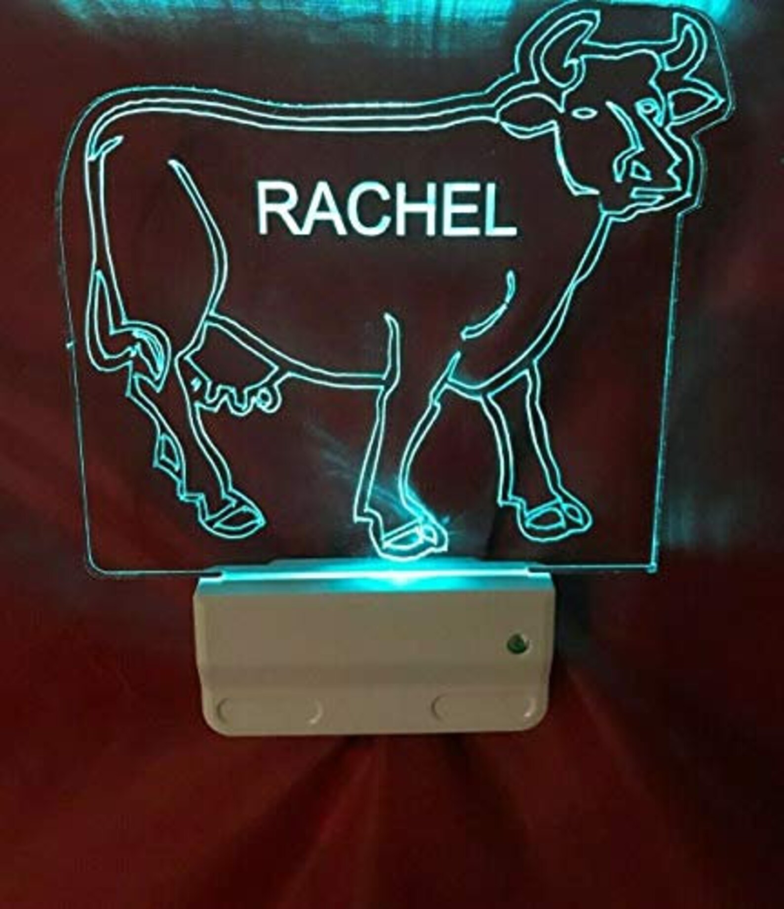 Cow Cattle Farm Night Light Multi Color Personalized LED Wall - Etsy