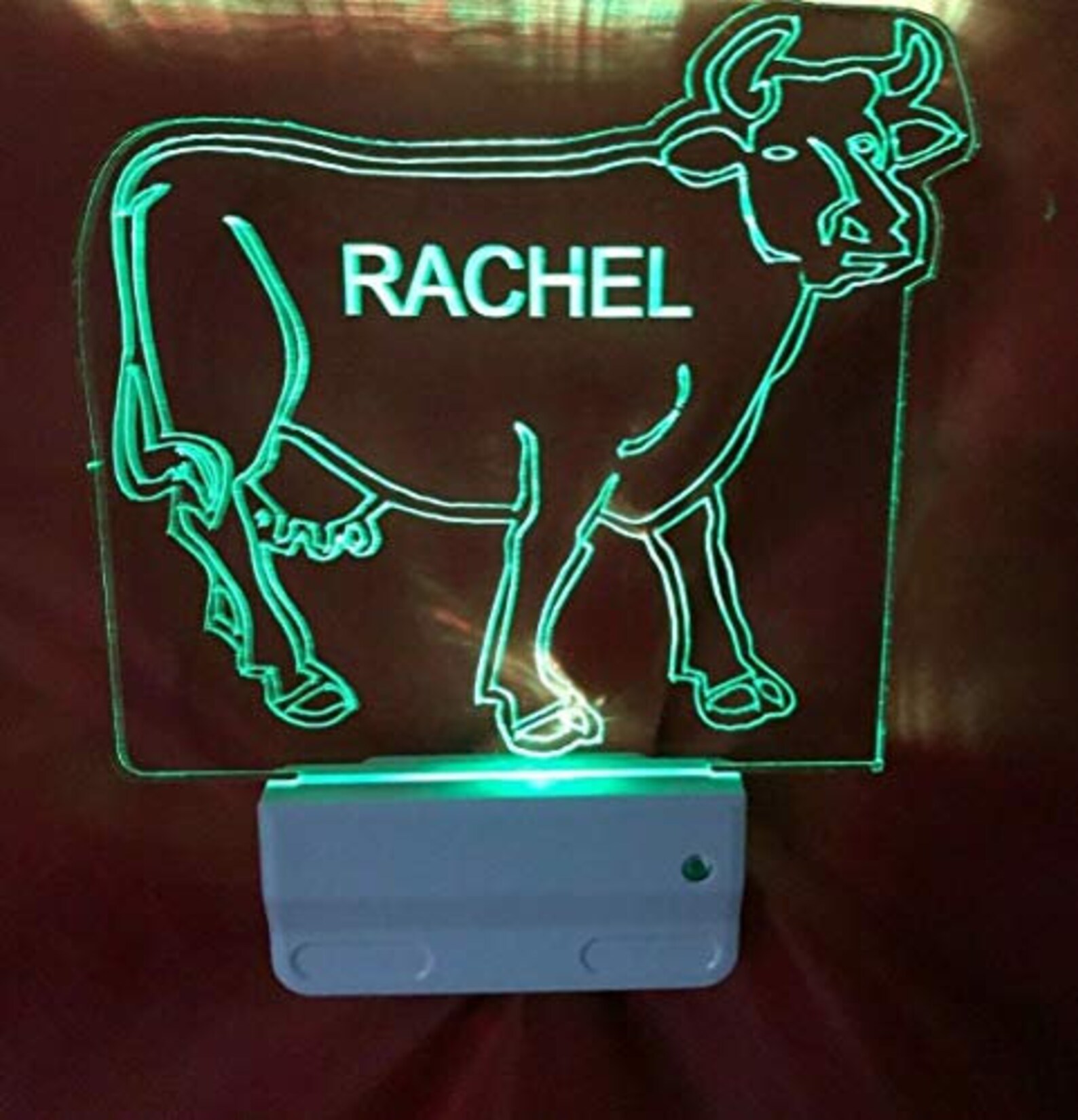 Cow Cattle Farm Night Light Multi Color Personalized LED Wall - Etsy