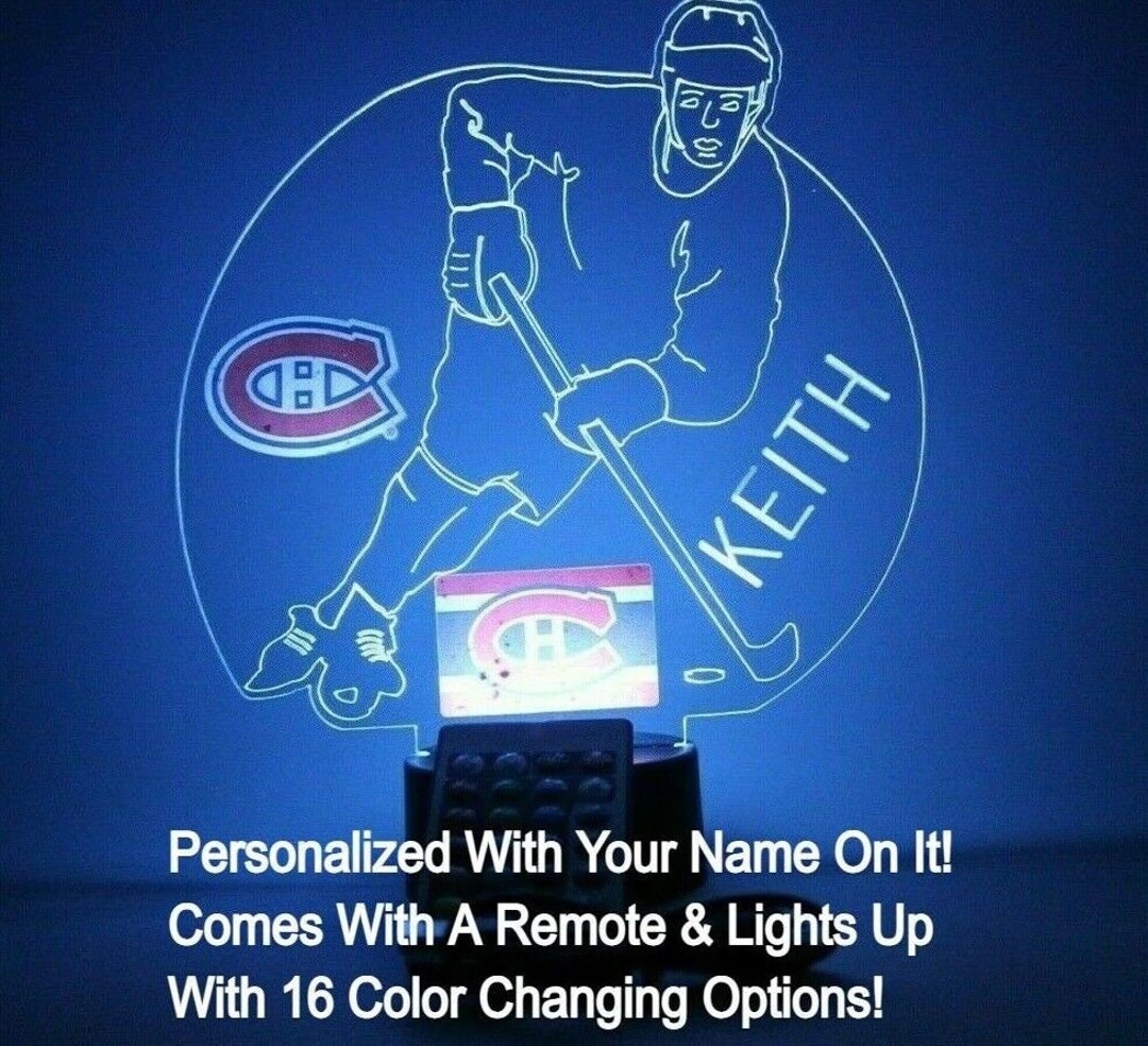 Montreal Canadiens Hockey Player Sports Night Light up Table Lamp LED ...