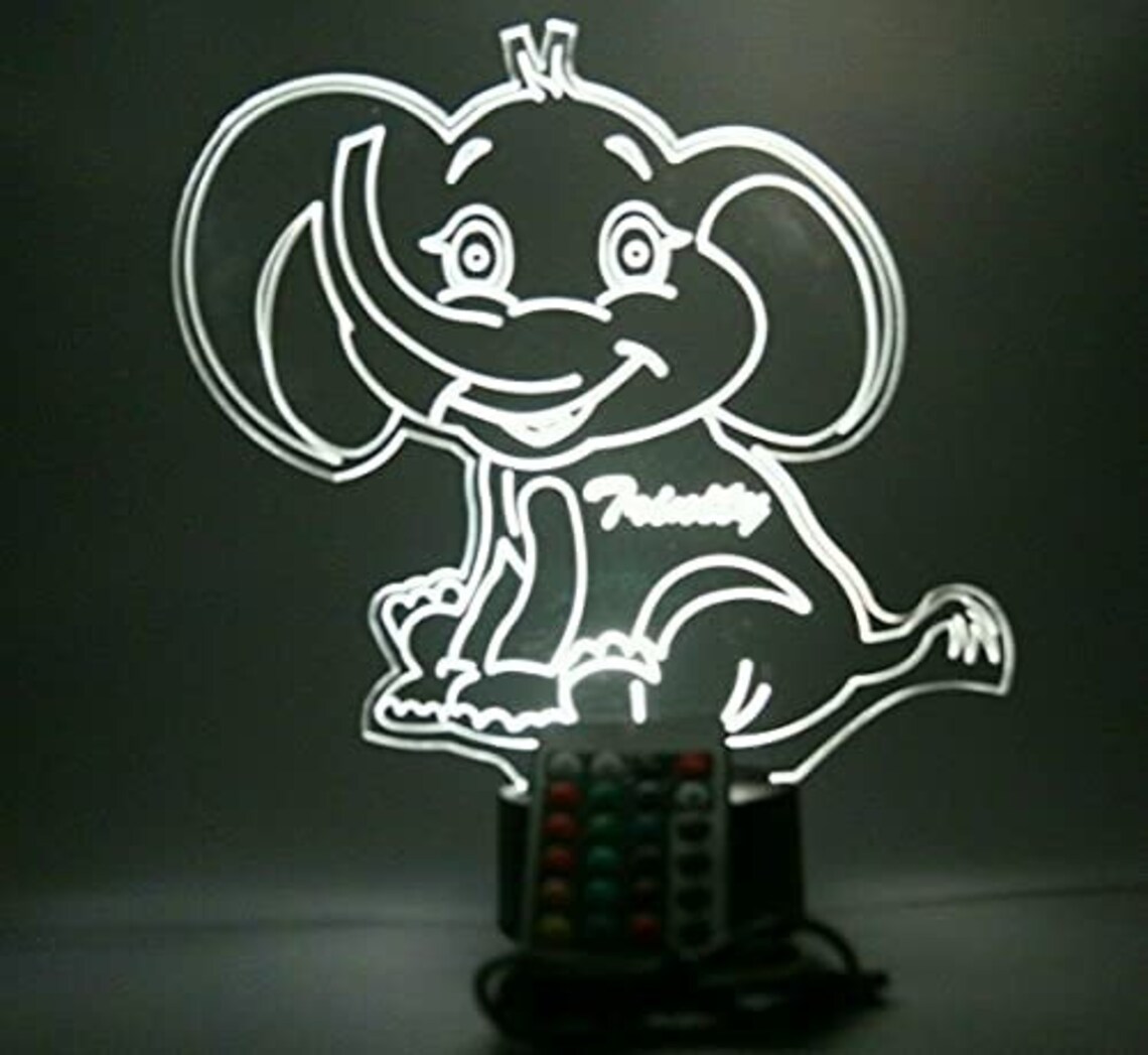 Baby Elephant Animal Night Light Up Table Desk Lamp LED | Etsy
