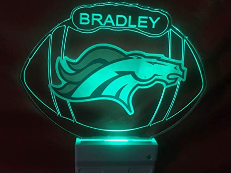 Denver Broncos Sports Football Night Light Multi Color - Etsy