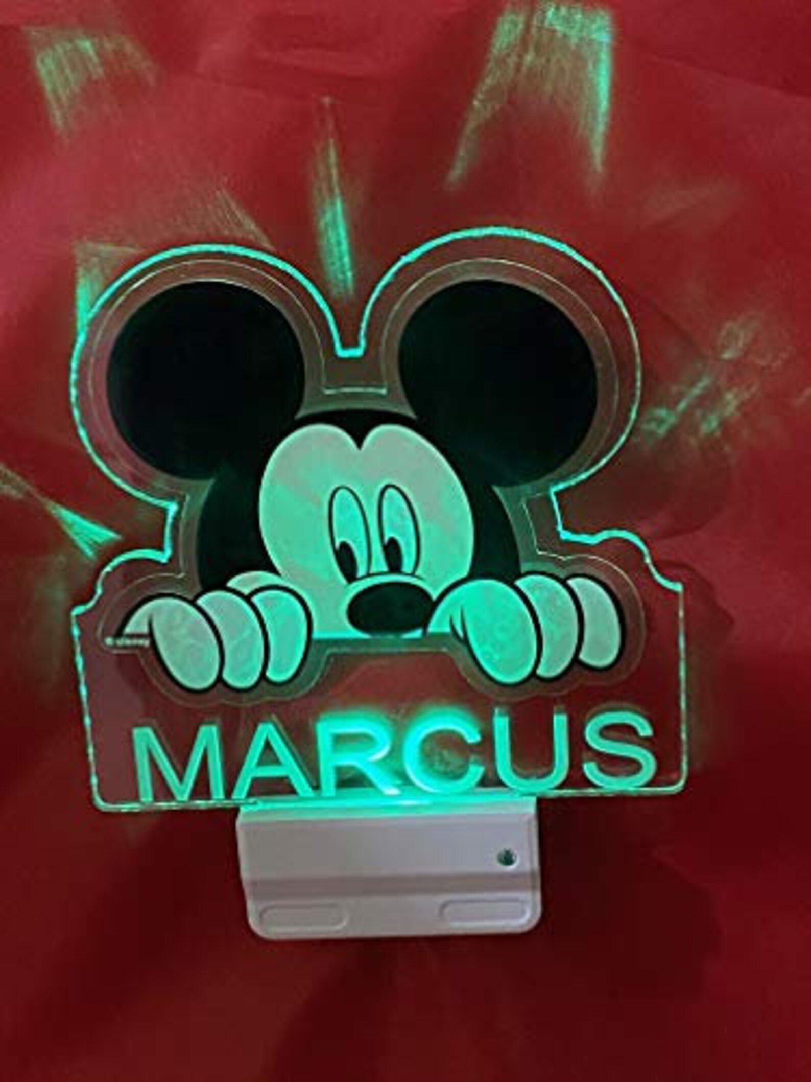 Mickey Mouse Night Light Multi Color Personalized LED Wall - Etsy