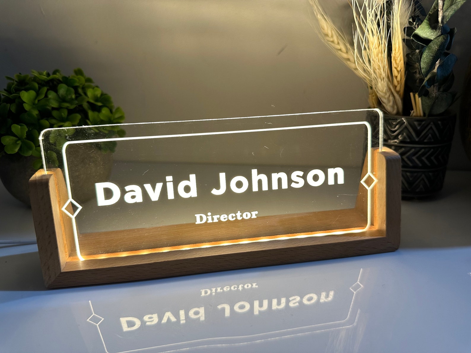 Nameplate Stand Plaque Custom Office Decor | Desk Name Plate ...