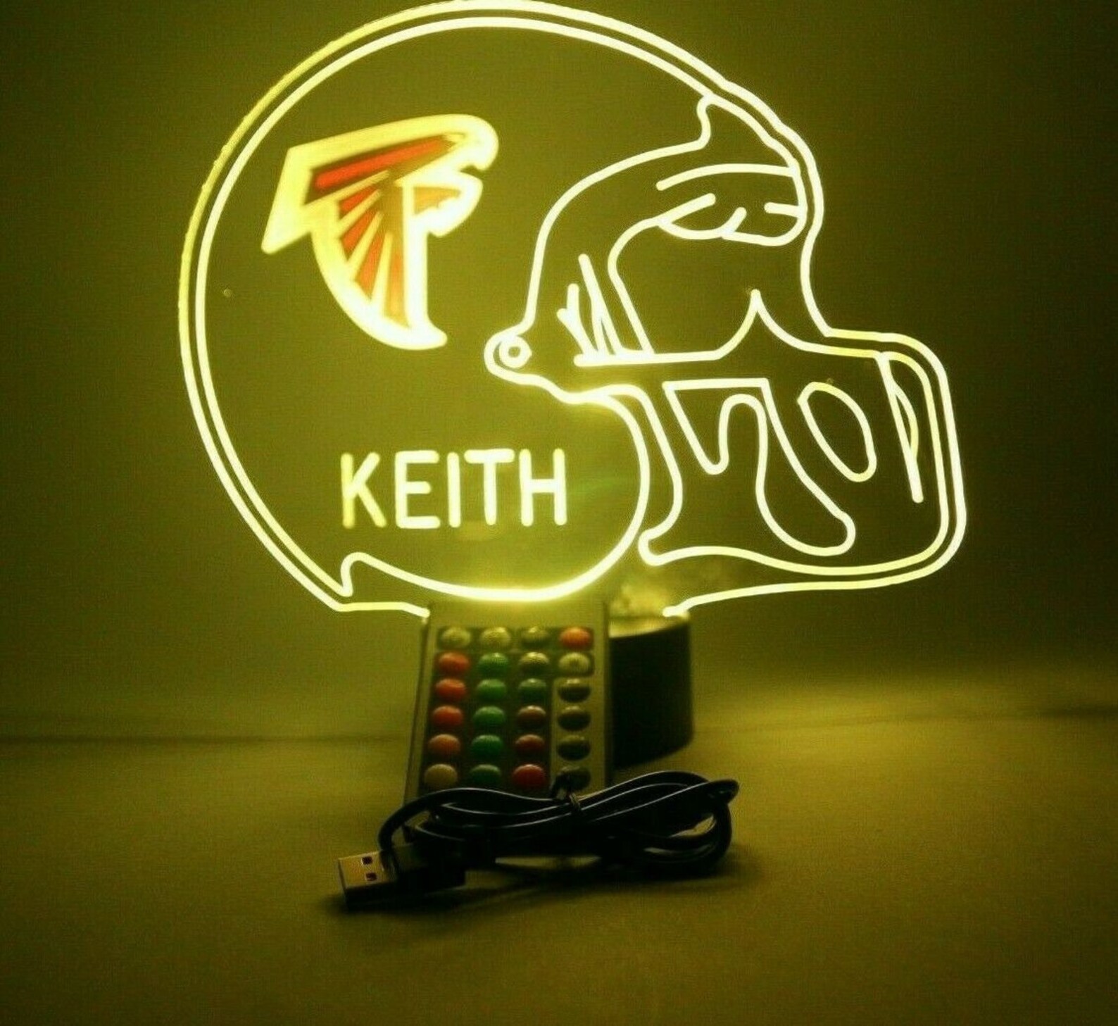 Atlanta Falcons Night Light up Table Lamp Football Helmet - Etsy