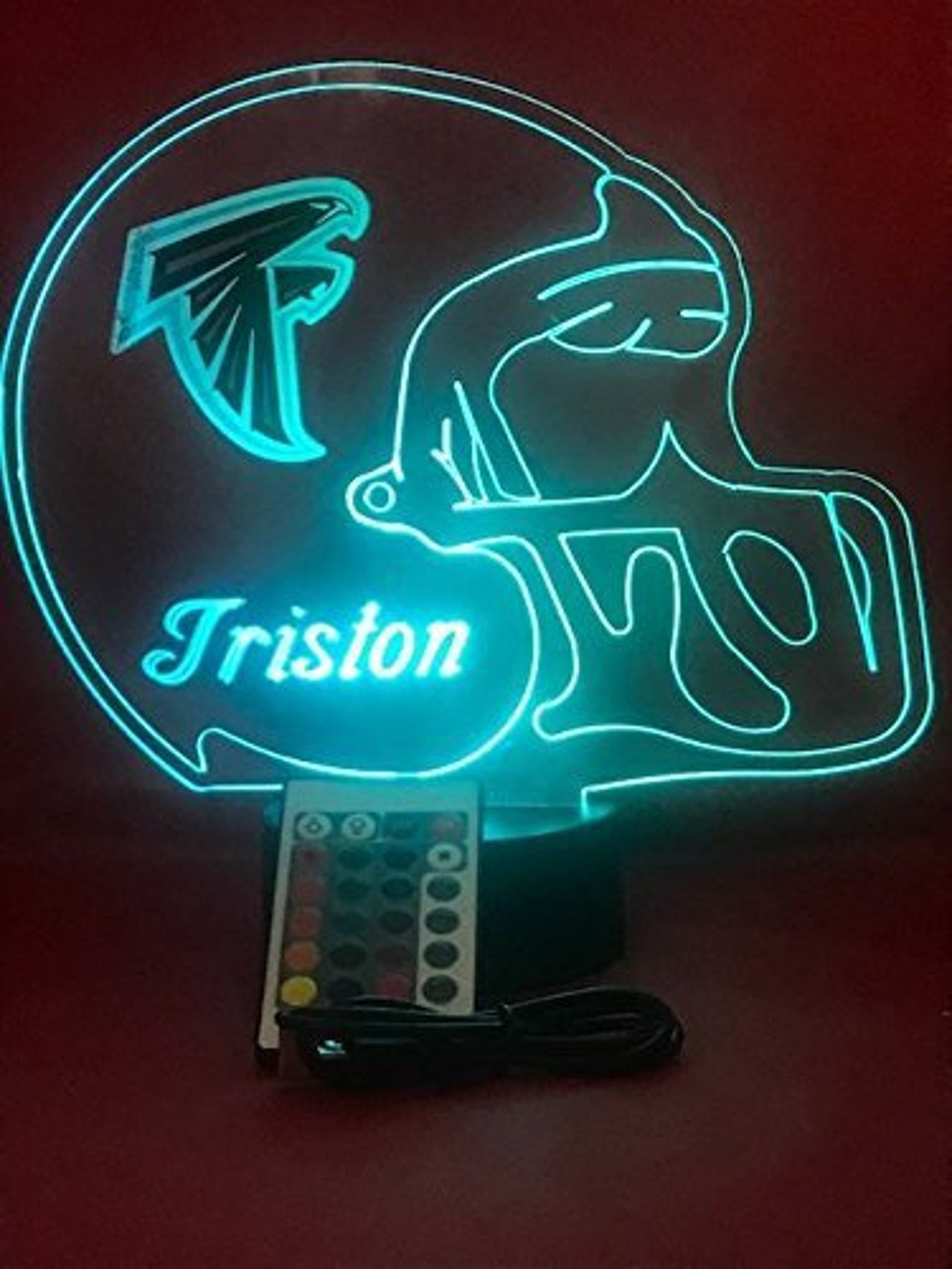 Atlanta Falcons Night Light Up Table Lamp Football Helmet | Etsy