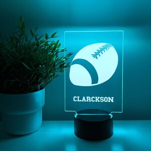 Custom Personalized Name Engrave LED 16 Colors Night Light up Table ...