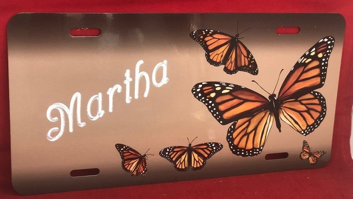 Butterfly Personalized Custom License Vanity Plate Free - Etsy