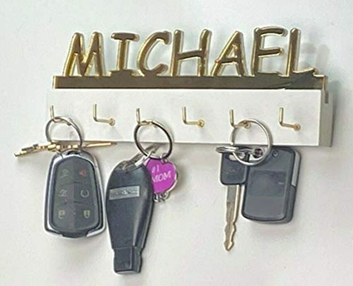 Personalized Key Hook Hanger Rack Organizer Wall Door Decor | Etsy
