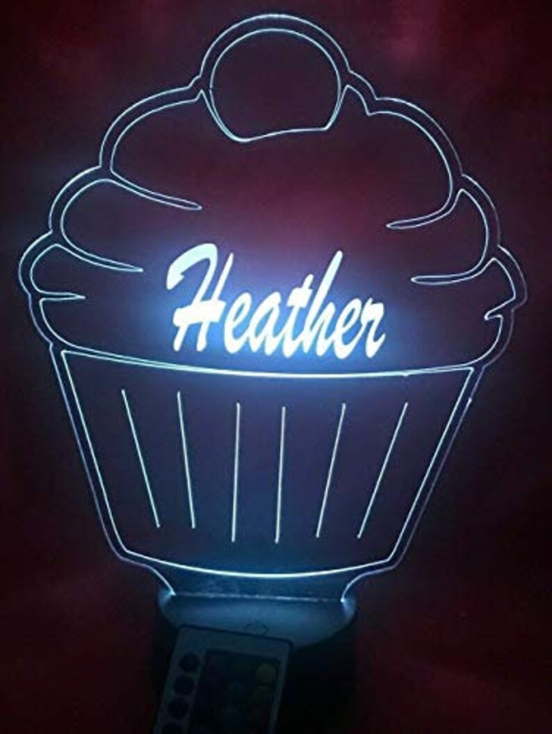 Cupcake Night Light Up Table Desk Lamp Cup Cake LED | Etsy
