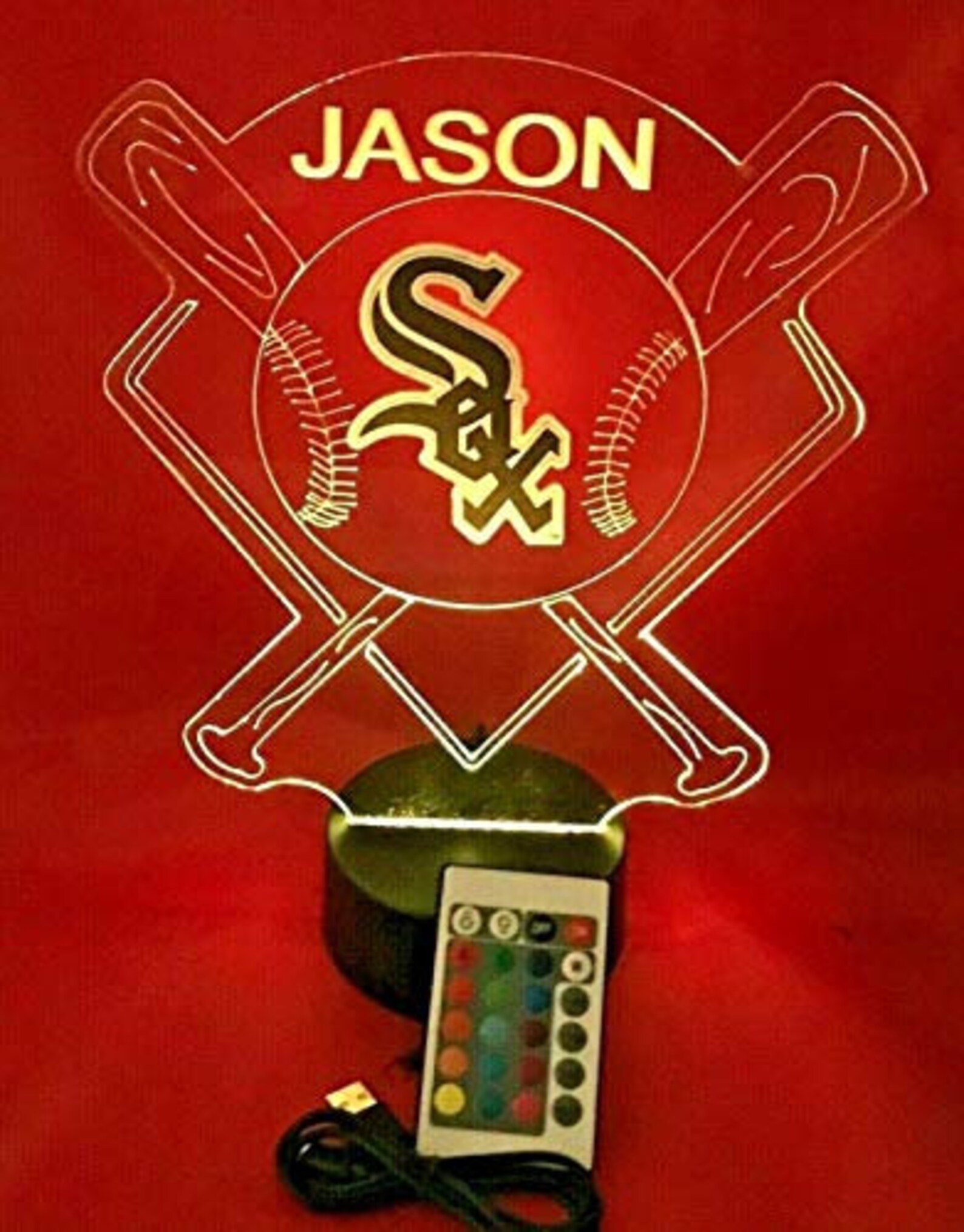 Chicago White Sox Night Light up Table Lamp Baseball Stadium | Etsy