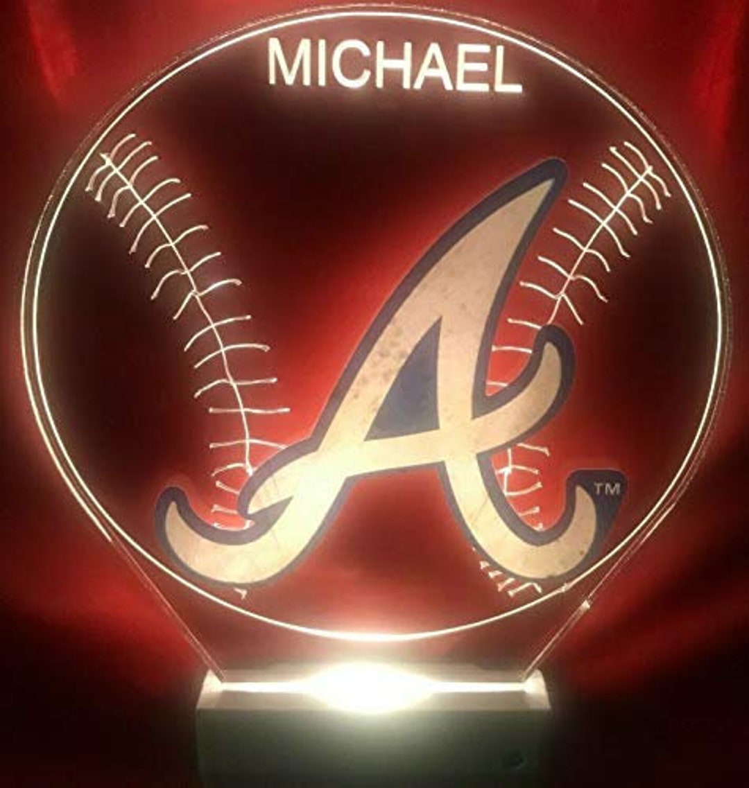 Atlanta Braves Sports Baseball Night Light Multi Color - Etsy