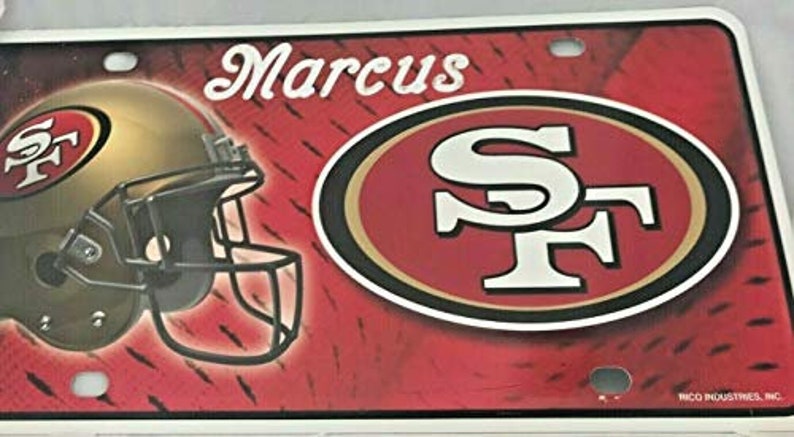 San Francisco SF 49ers Football Personalized Custom License - Etsy