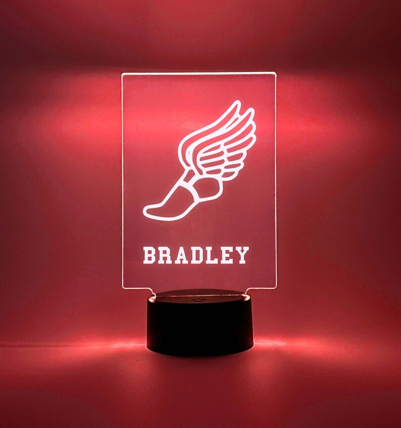 Personalize Free | Track & Field 3D Night Light | Gift for Runner ...