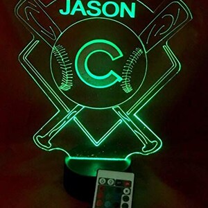 Chicago Cubs Night Light up Table Lamp Baseball Stadium Sports | Etsy