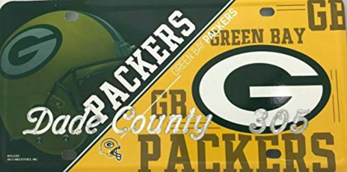 Green Bay Packers Football Personalized Custom License Vanity - Etsy