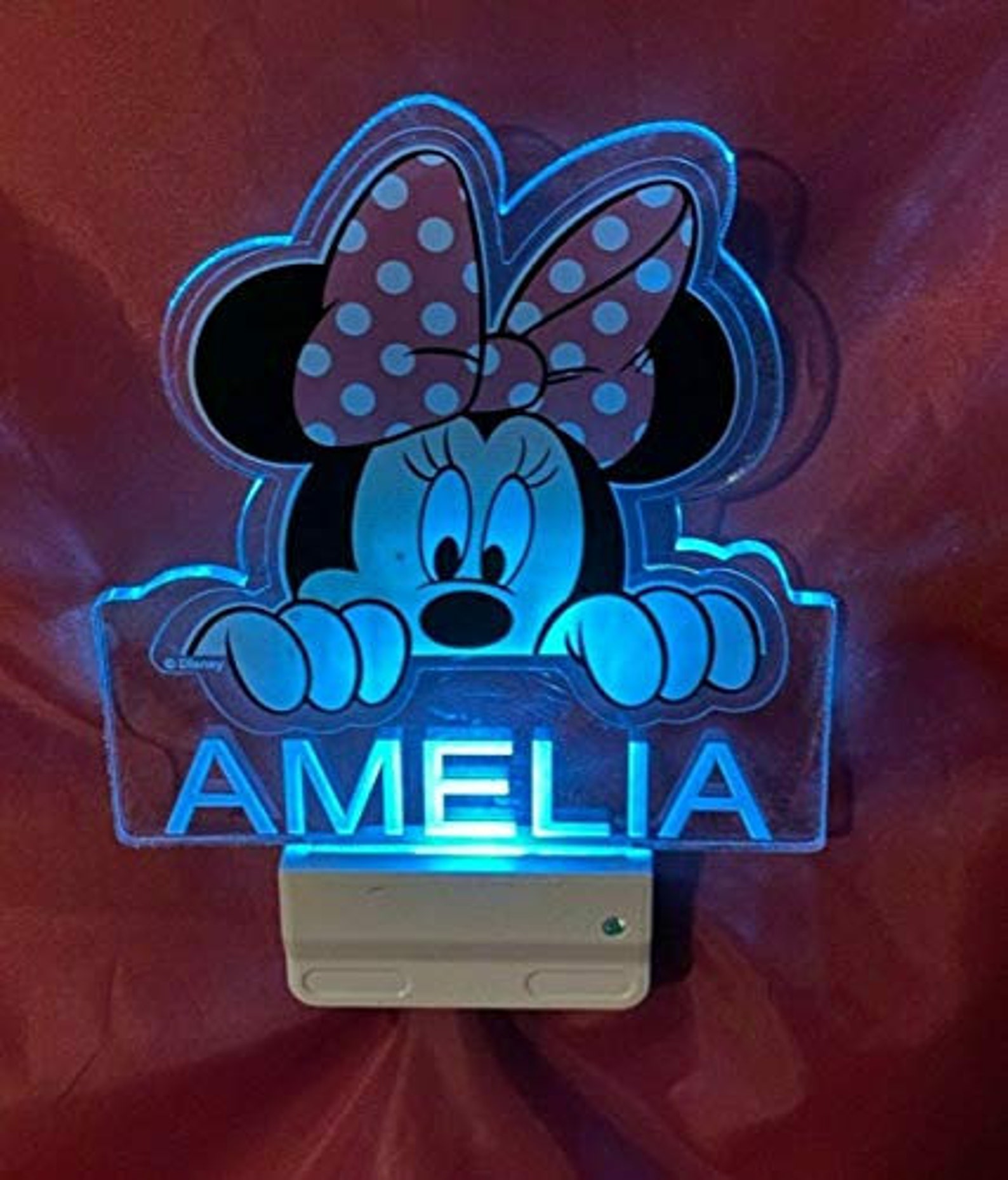 Minnie Mouse Night Light Multi Color Personalized LED Wall - Etsy