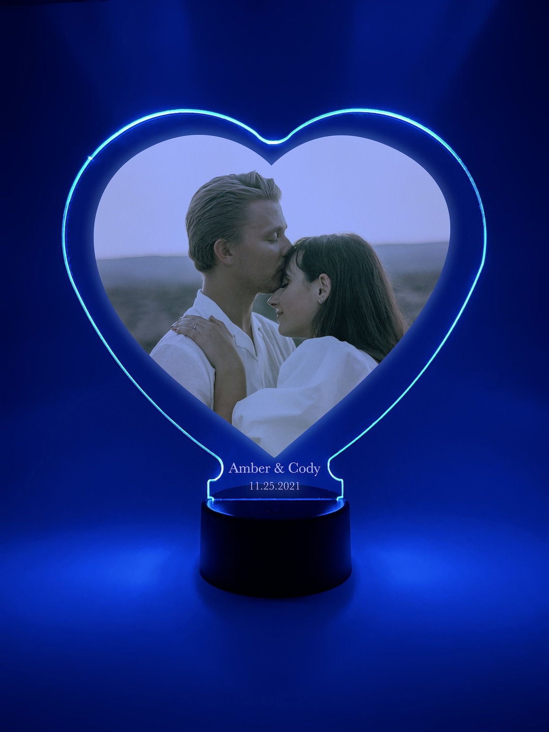 Create Your Own Custom Romantic Couple Personalize Light up LED Photo ...