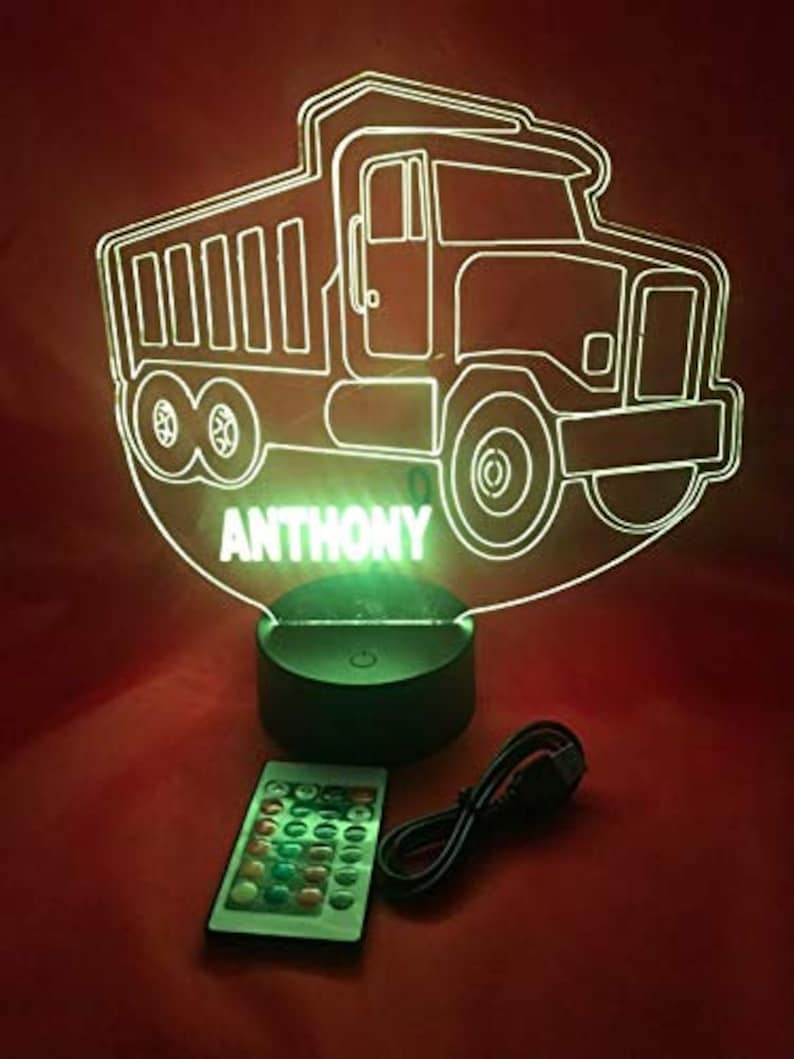 Paving Dump Truck Night Light Up Table Desk Lamp LED | Etsy