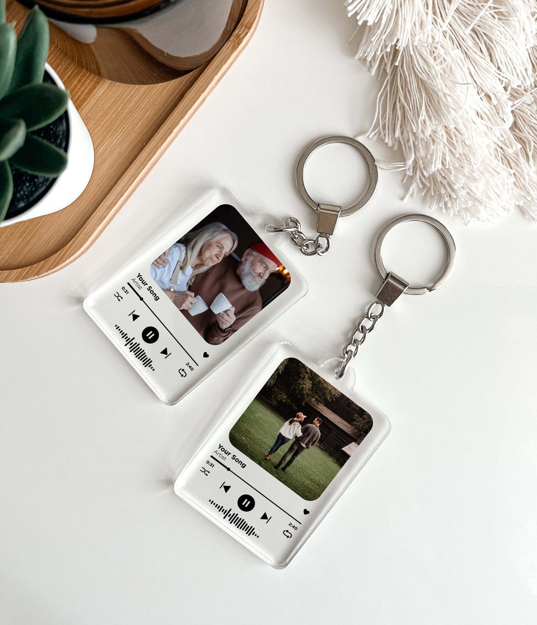 Personalized Photo Picture Keychain, Christmas Gifts, Anniversary ...