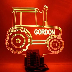 Farm Hauling Farming Tractor Night Light up Table Desk Lamp LED ...