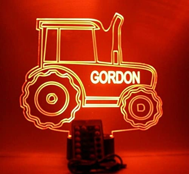 Farm Hauling Farming Tractor Night Light up Table Desk Lamp - Etsy