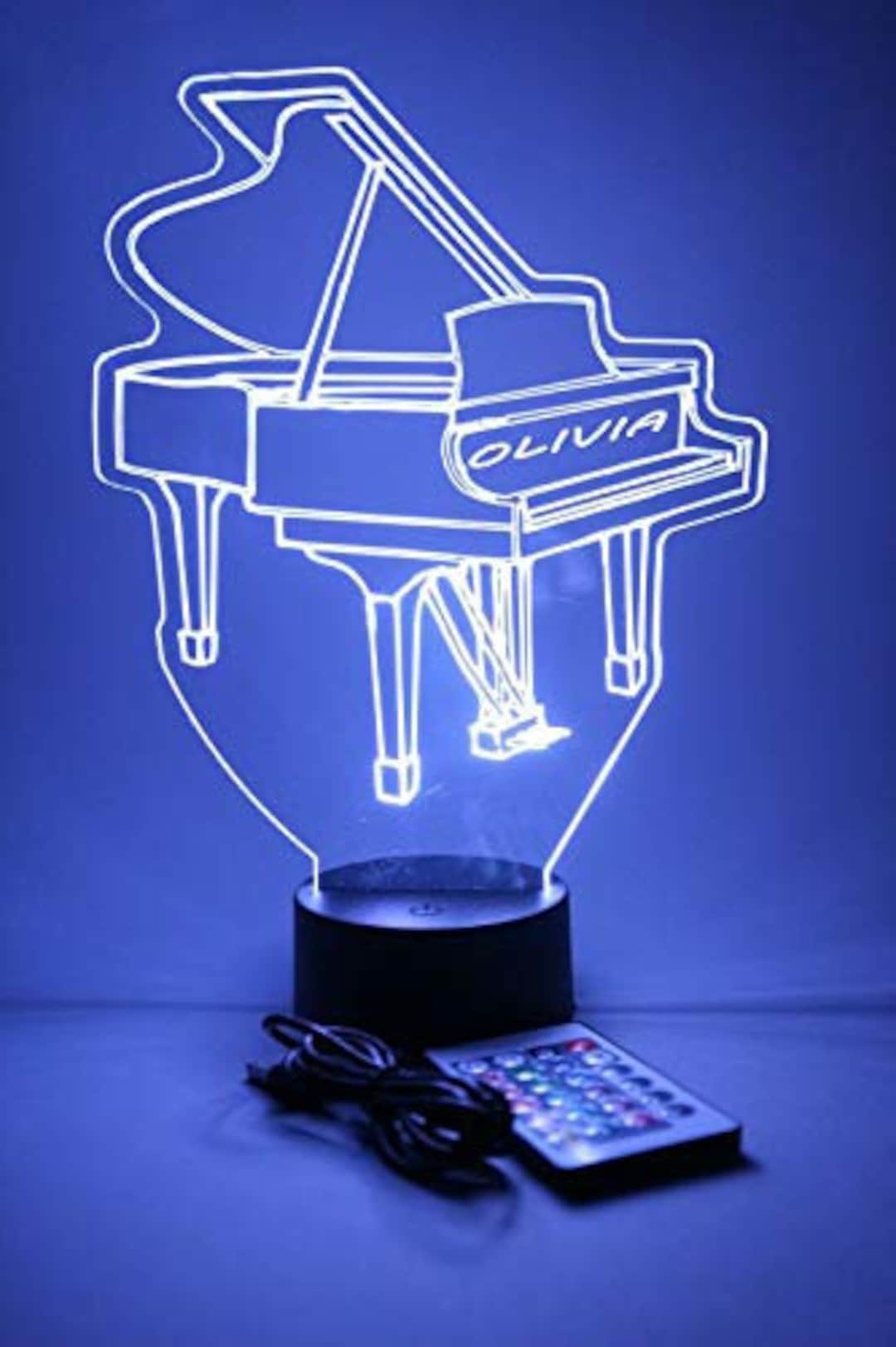 Grand Piano Music Musical Player Night Light up Table Desk Lamp LED ...