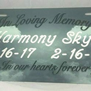 In Loving Memory R.I.P Personalized Custom License Vanity Plate Free ...
