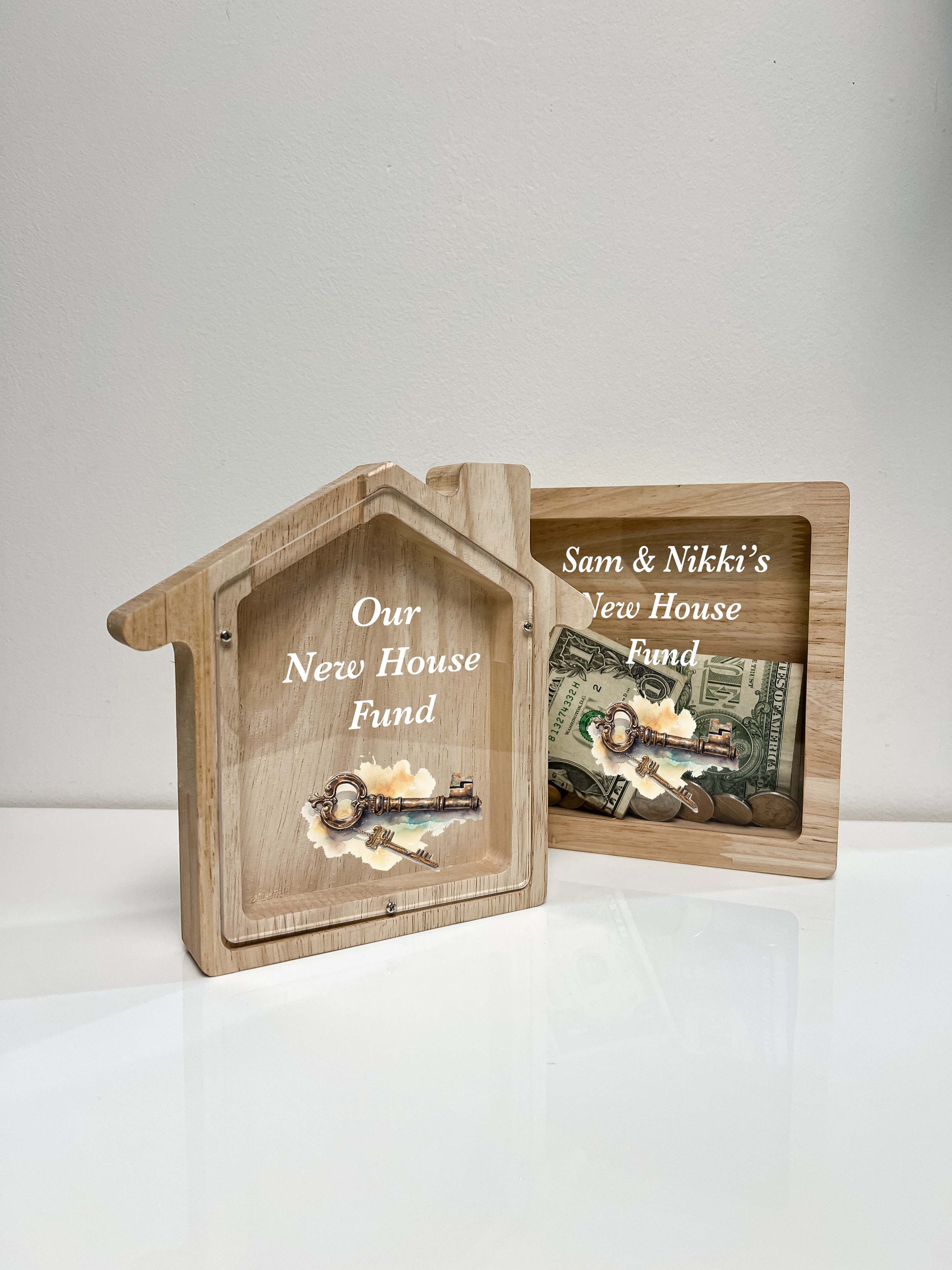 Personalized Gift Box, House Fund Bank, New Home, Customizable ...