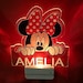 Minnie Mouse Night Light Multi Color Personalized LED Wall - Etsy