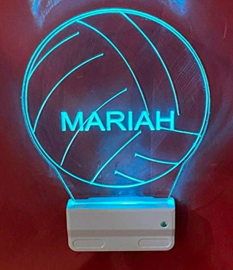 Volleyball Night Light Multi Color Personalized LED Wall | Etsy
