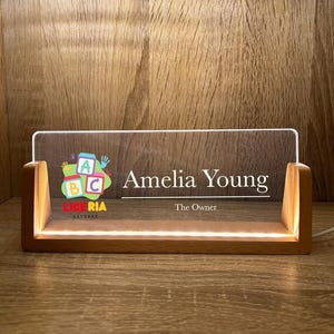 Personalized Name & Title Desk Plate Stand | Featuring Your Custom ...