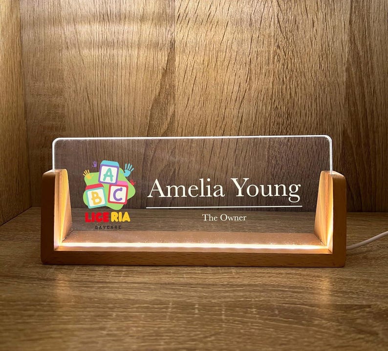 Personalized Name & Title Desk Plate Stand | Featuring Your Custom ...