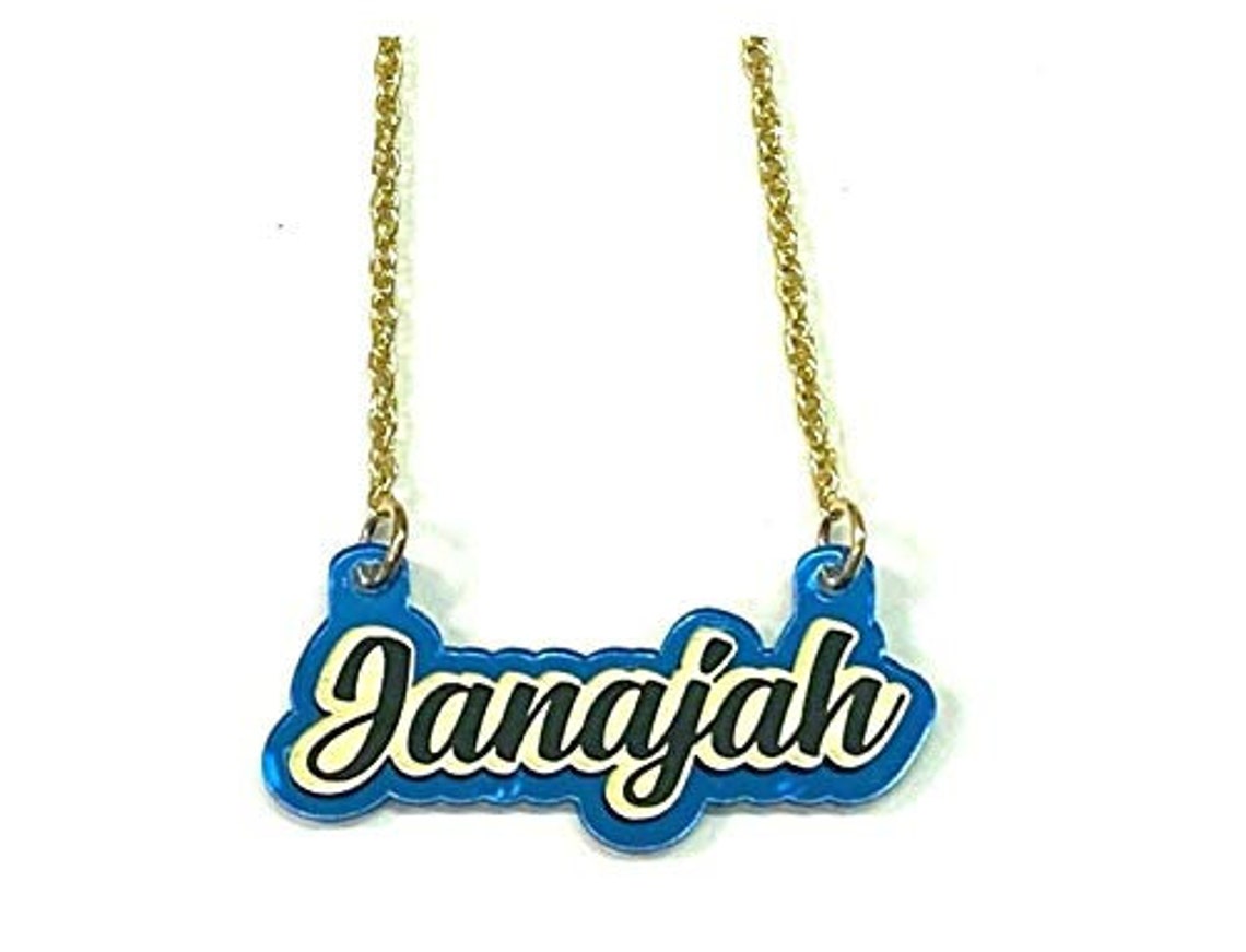 Personalized Name Plate Custom Name Necklace Nameplate Chain | Etsy