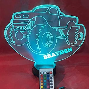 Monster Truck 4x4 Offroad Night Light Up Table Desk Lamp LED | Etsy