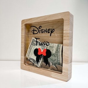 Personalized Mickey Minnie Mouse Design Money Box Wooden Coin Savings ...