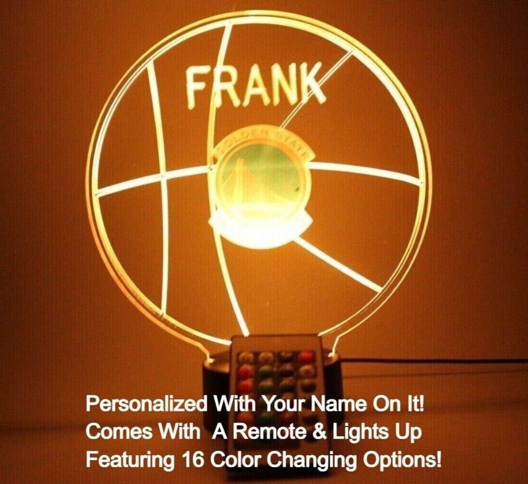 Golden State Warriors Basketball Sports Night Light up Table Desk Lamp ...