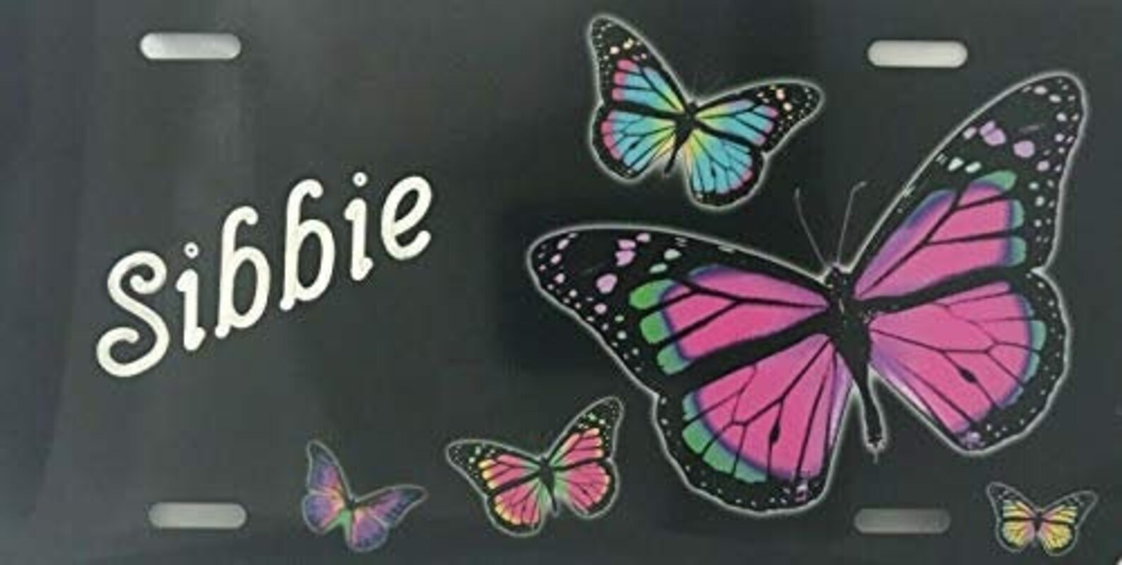 Butterfly Personalized Custom License Vanity Plate Free Engraved Auto ...