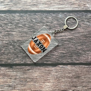 Football Ball Sports Player Team Keychain Personalized Custom Name Free ...