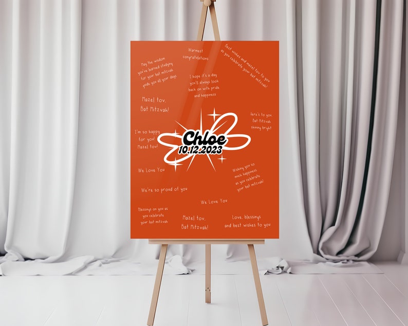 Acrylic Party Signature Sign in Boards With Logo Personalized Custom ...