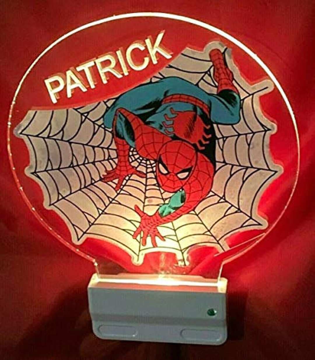 Spider Man Superheroes Night Light Multi Color Personalized Spiderman ...