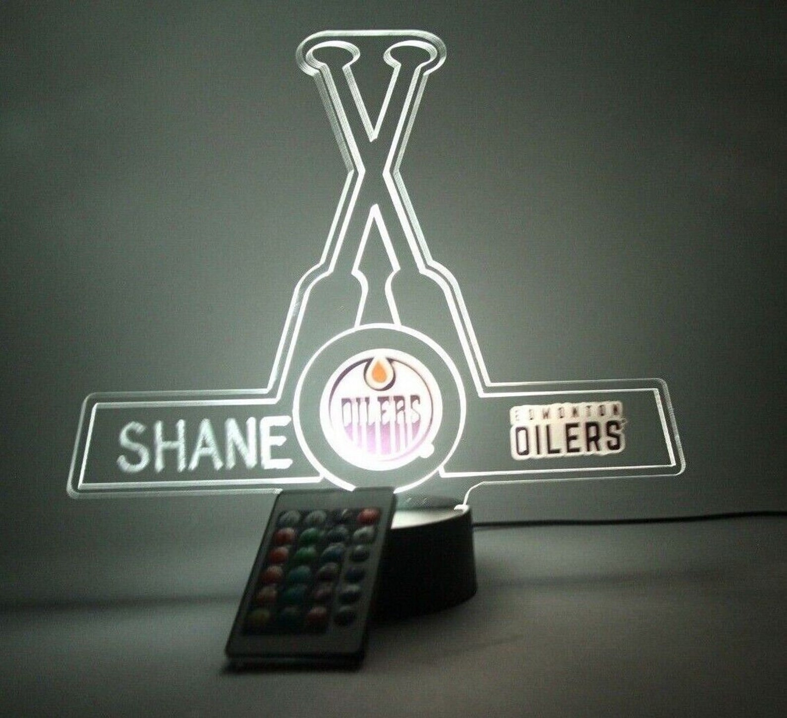 Edmonton Oilers Hockey Sticks Sports Night Light up Table Lamp - Etsy