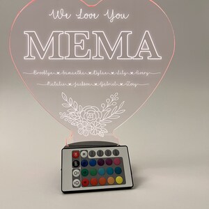 We Love You Grandpa Dad Pops Daddy Father's Day Heart Night Light up ...