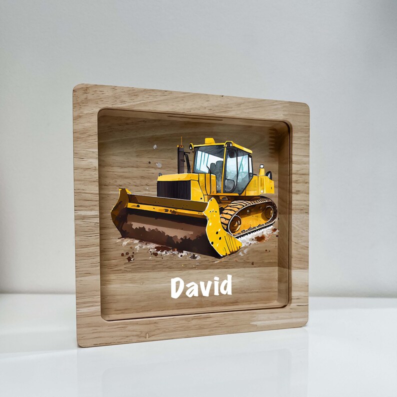 Personalized Savings Piggy Bank Dozer Custom Name Money Box ...